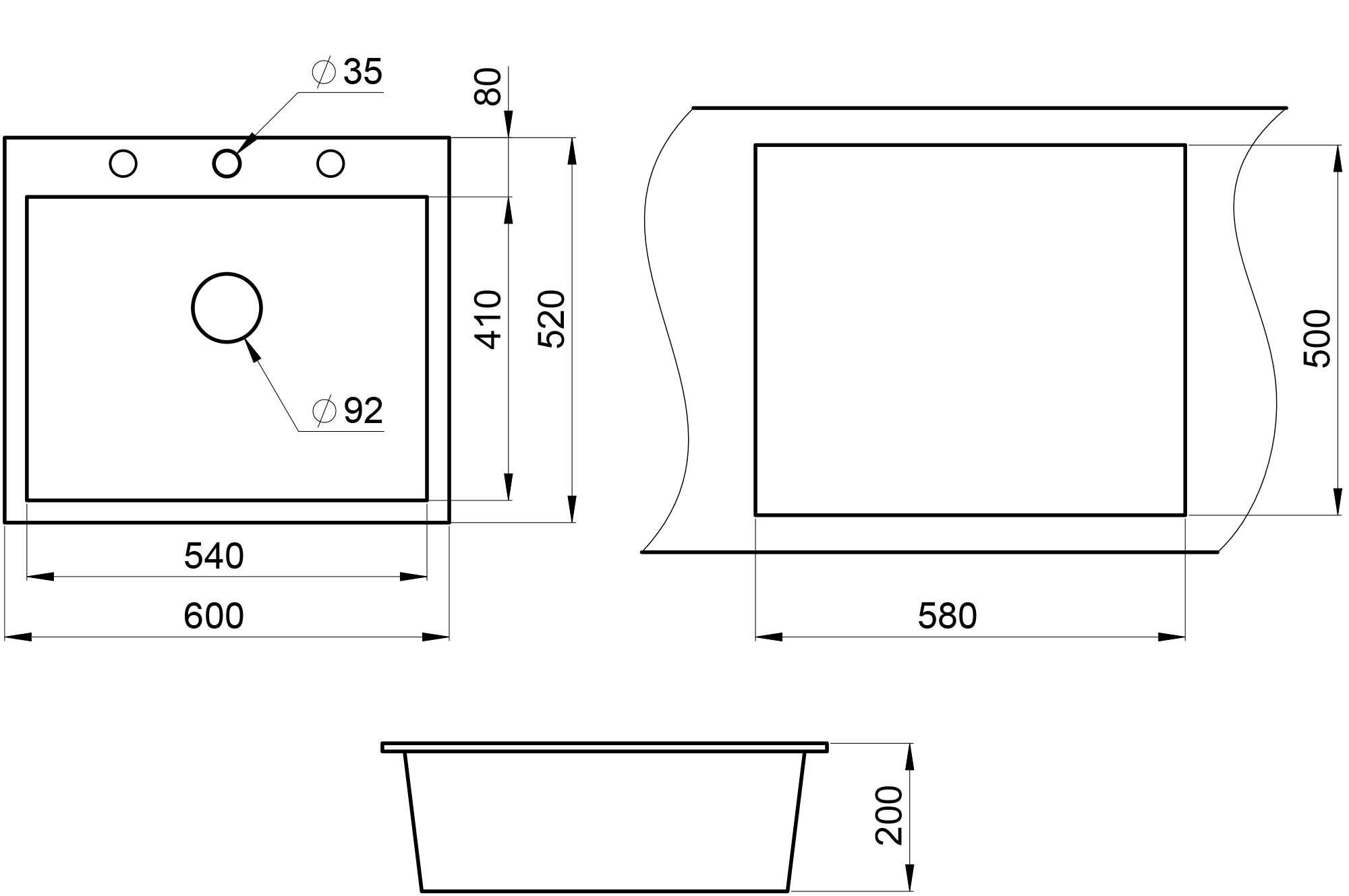 Кухонная мойка Kuppersberg MODENA 60 NL 1B DARK ROCK купить по цене 17 ...